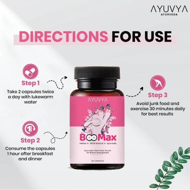 Ayurvedic Breast Care Combo: BBF Oil and Boomax Capsules to aid Breast ...