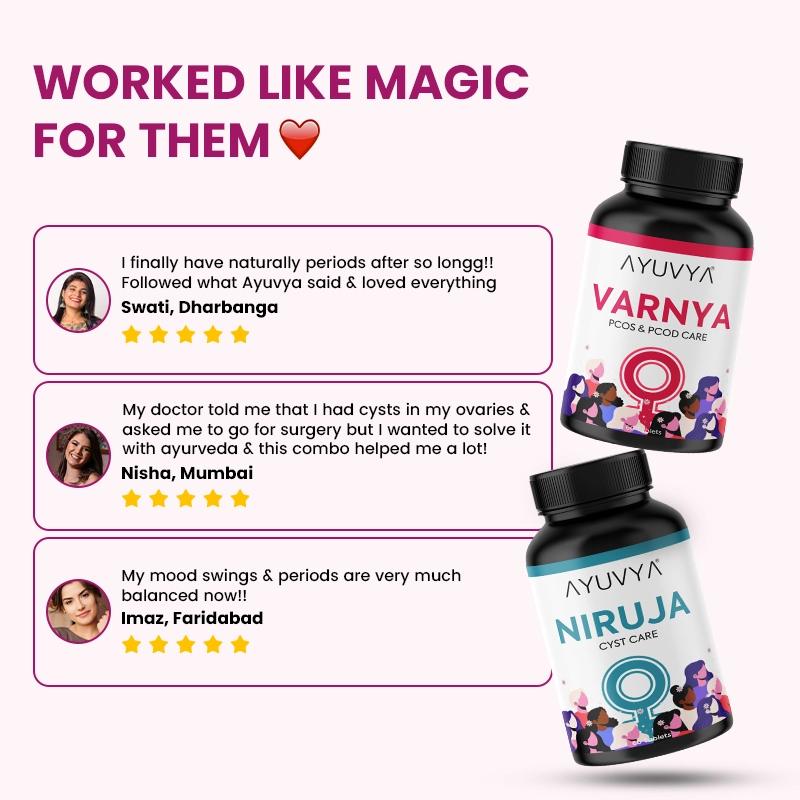 Ayuvya PCOD & PCOS Care: Combat Ovarian Cysts and Hormonal Imbalance